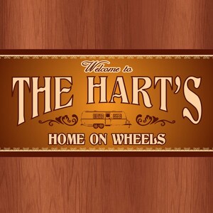 Home on Wheels Gold Welcome Sign for Rvs Camping Signs RV - Etsy