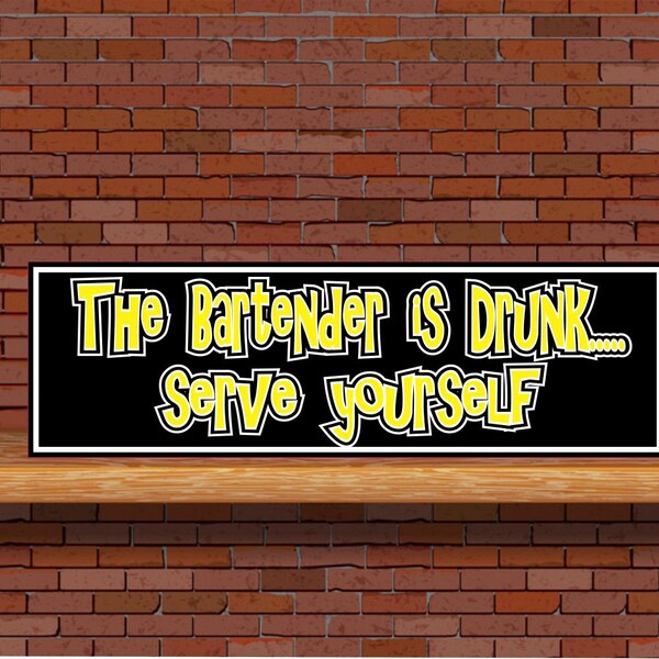 Bartender Sign - Etsy