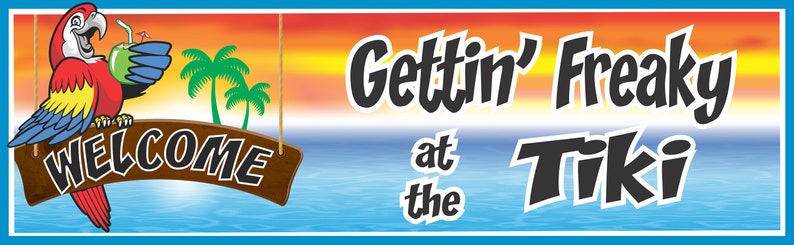 Tiki Bar Sign Funny Bar Sign Beach Sunset Signs Tropical | Etsy