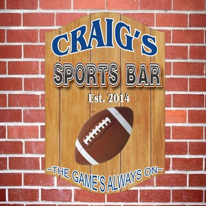 Sports Man Cave Sign Custom Man Cave Signs Football Sign - Etsy
