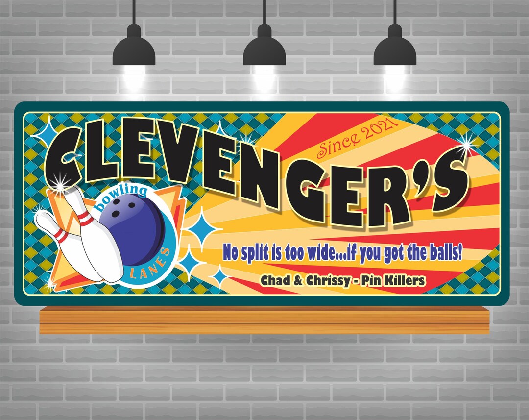 Custom Bowling Sign | Bowling Pins Sign | Sports Sign | Bowling Gift ...