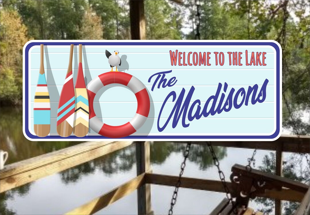 Personalized Lake Welcome Sign for Your Lake House Decor Cabin Lodge ...