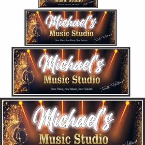 Personalized Music Studio Sign – Custom Wall Art for Recording Room or ...