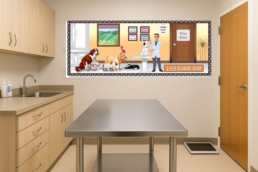 Personalized Veterinary Sign – Custom Animal Clinic Wall Art for ...