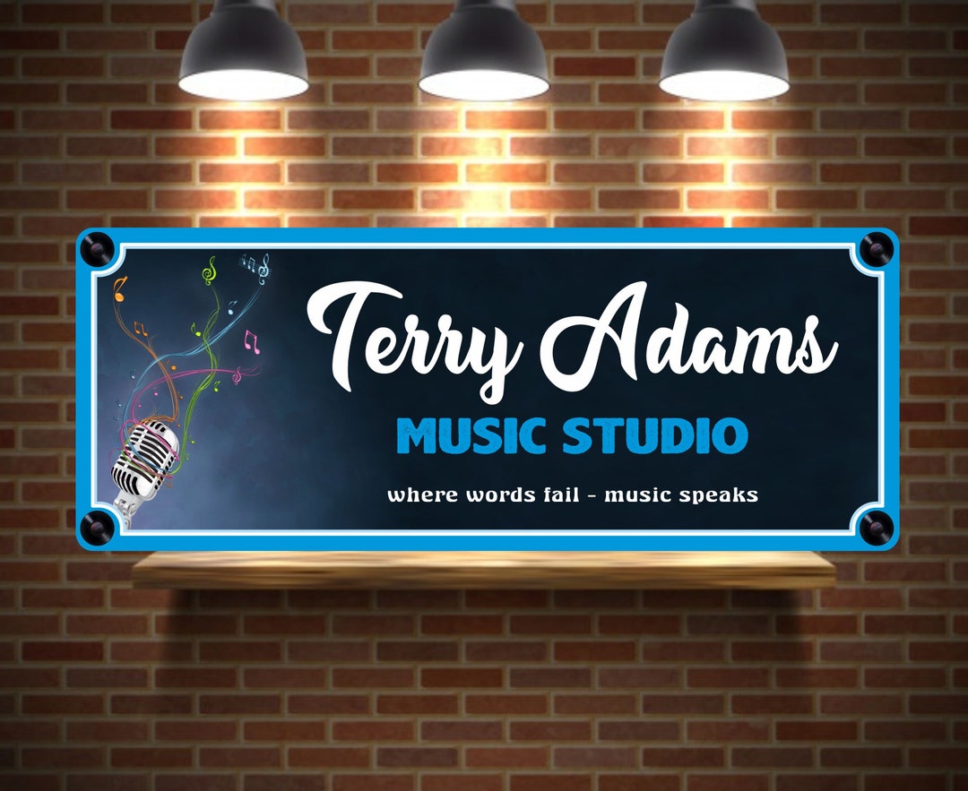 Personalized Music Studio Sign, Inspiring Quote, Singer Gift, Custom ...