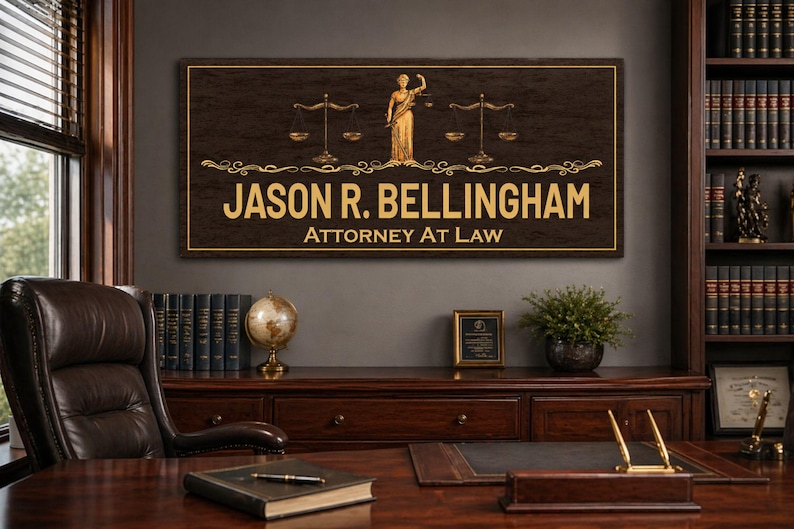Personalized Attorney Sign: Custom Law Office Name Plaque - Etsy