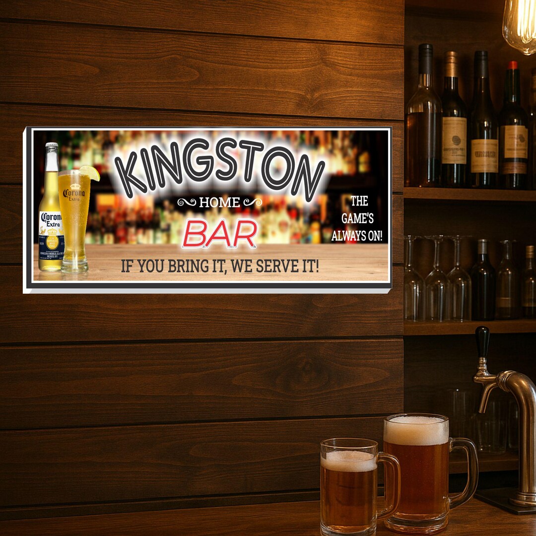 Personalized Home Bar Sign – Custom Man Cave Decor - Etsy