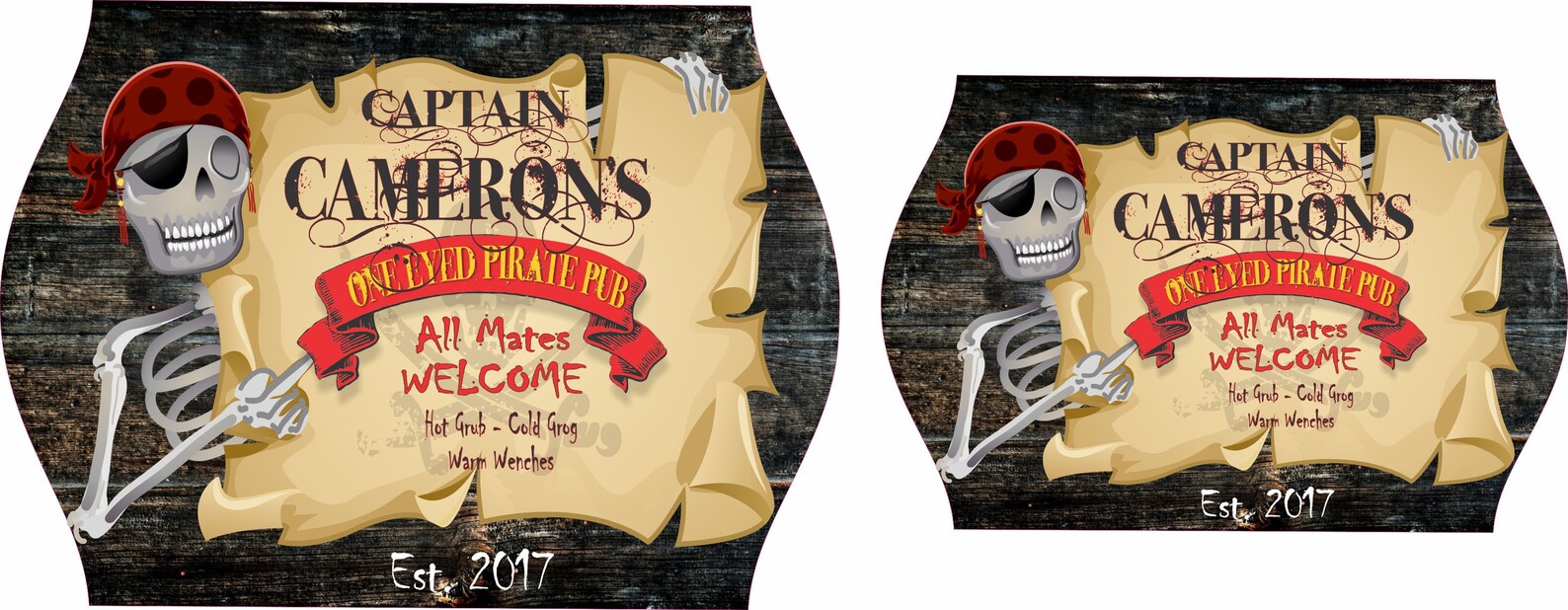 One Eyed Pirate Pub Custom Welcome Sign With Skeleton and - Etsy