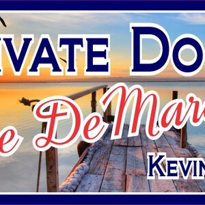 Personalized Dock Sign With Stunning Sunset Background - Custom Lake ...