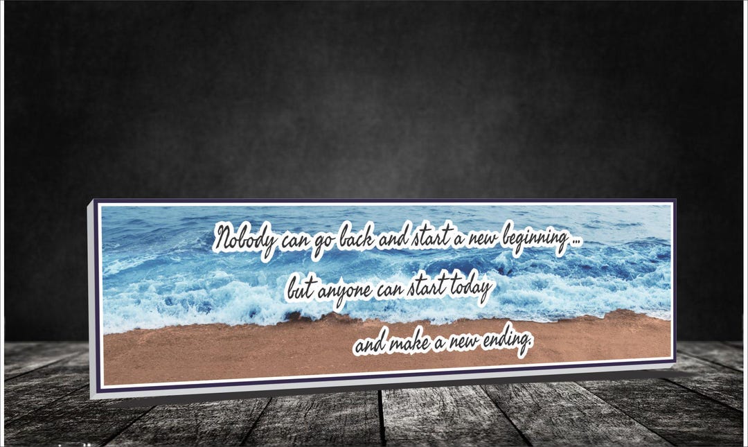 Ocean Wave Sign: Motivational Coastal Wall Art, Positive Affirmation - Etsy