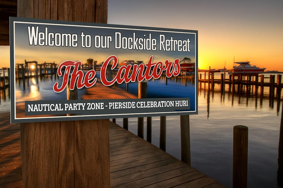 Personalized Dockside Retreat Sign – Nautical Pier Family Name Wall Art ...