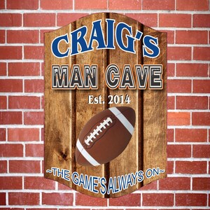 Sports Man Cave Sign Custom Man Cave Signs Football Sign - Etsy