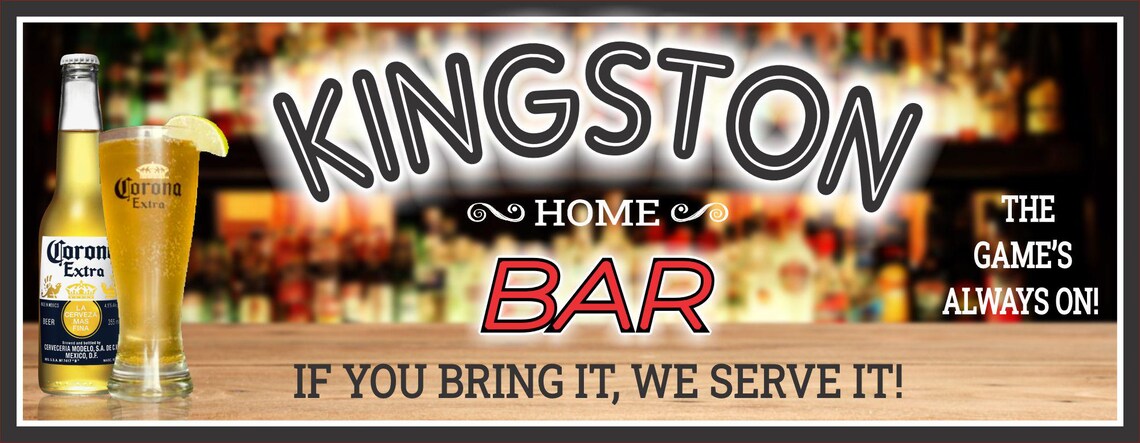 Personalized Home Bar Sign – Custom Man Cave Decor - Etsy