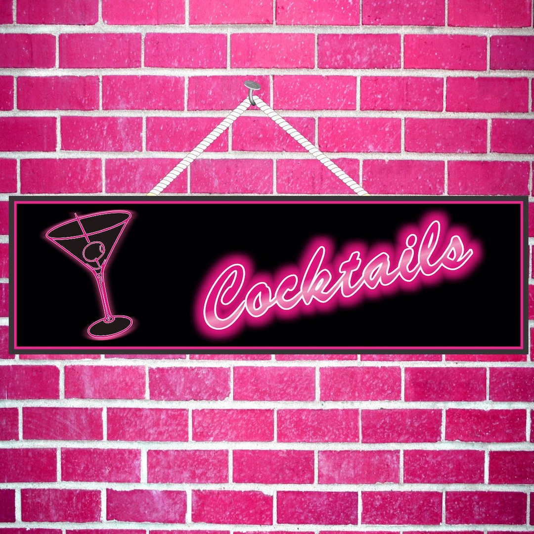 Cocktails Bar Sign | Neon Cocktails Sign | Bar Décor Sign | Garden Bar ...