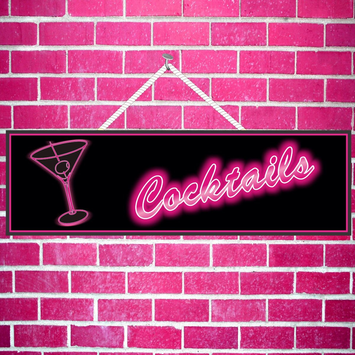 Cocktails Bar Sign Neon Cocktails Sign Bar Décor Sign - Etsy