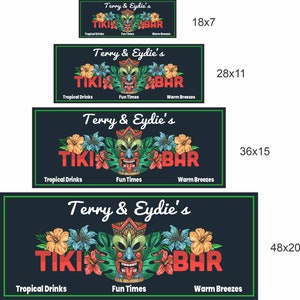 Personalized Tiki Bar Sign - Tropical Wall Decor (4 Sizes) - Etsy
