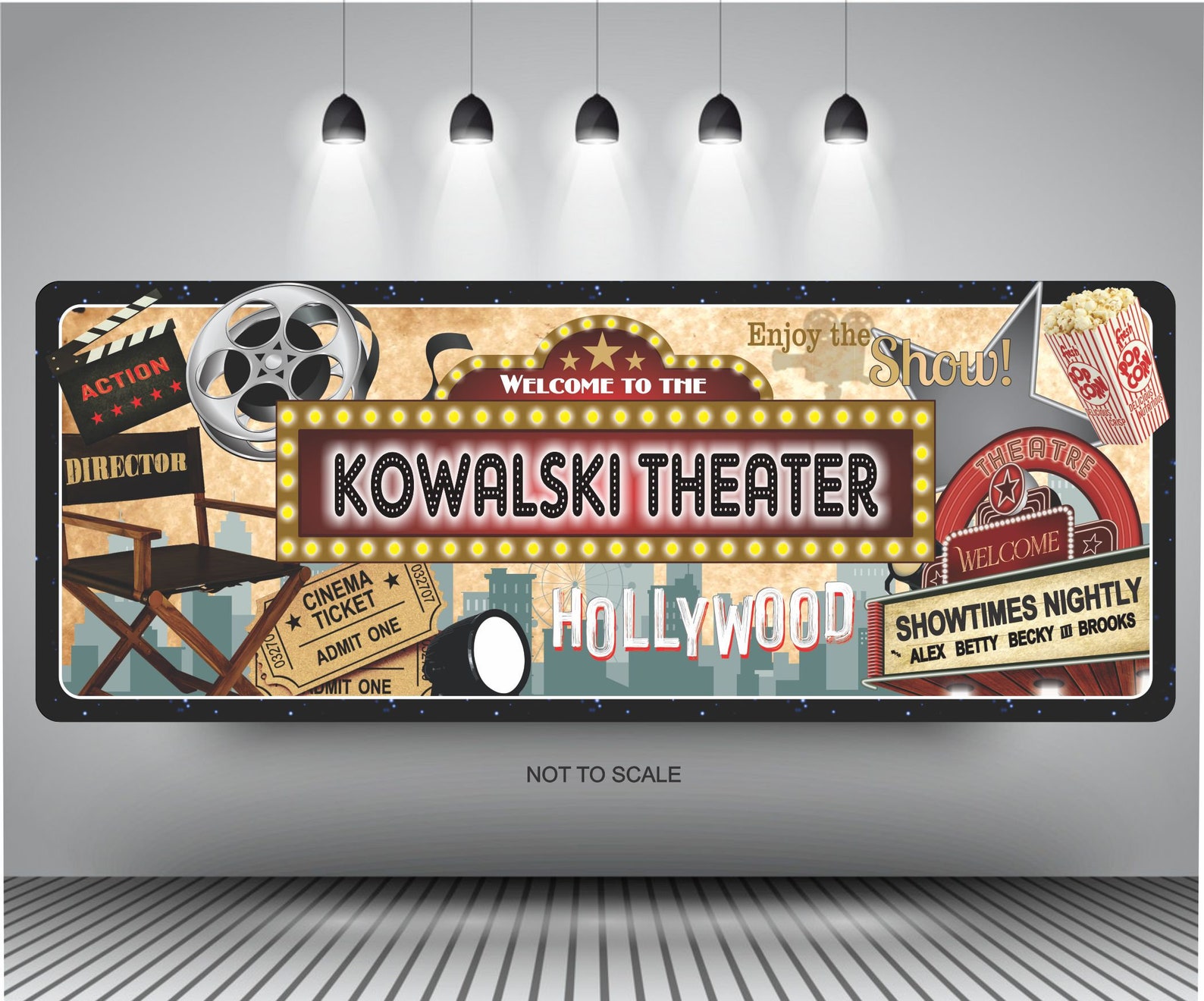 Custom Home Theater Sign Movie Theater Decor Personalized - Etsy