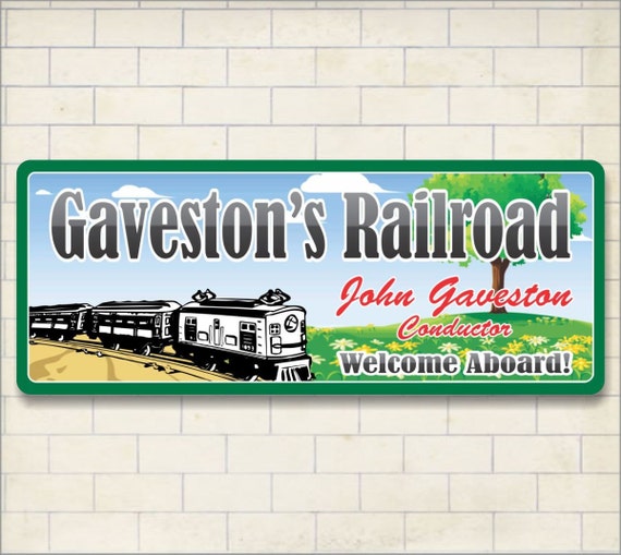 Custom Railroad Train Conductor Personalized Sign With Engine | Etsy