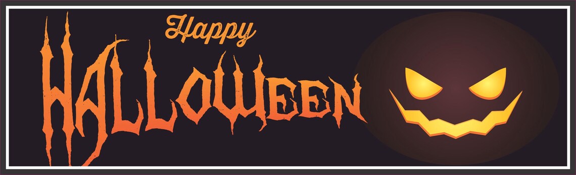 Happy Halloween Sign: Spooky Jack-o'-lantern, Indoor/outdoor Decor - Etsy