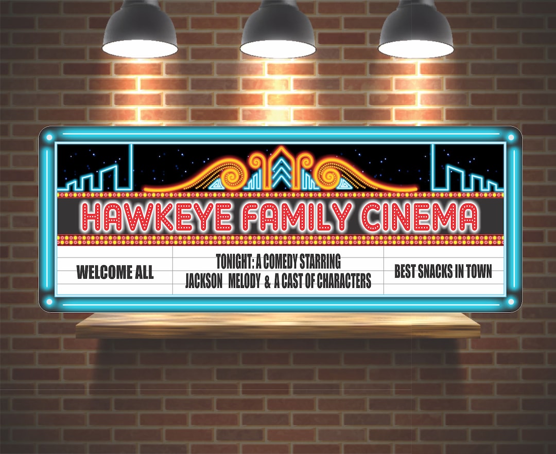 Custom Lounge Sign | Personalized Movie Theater Decor | Theatre Signs ...