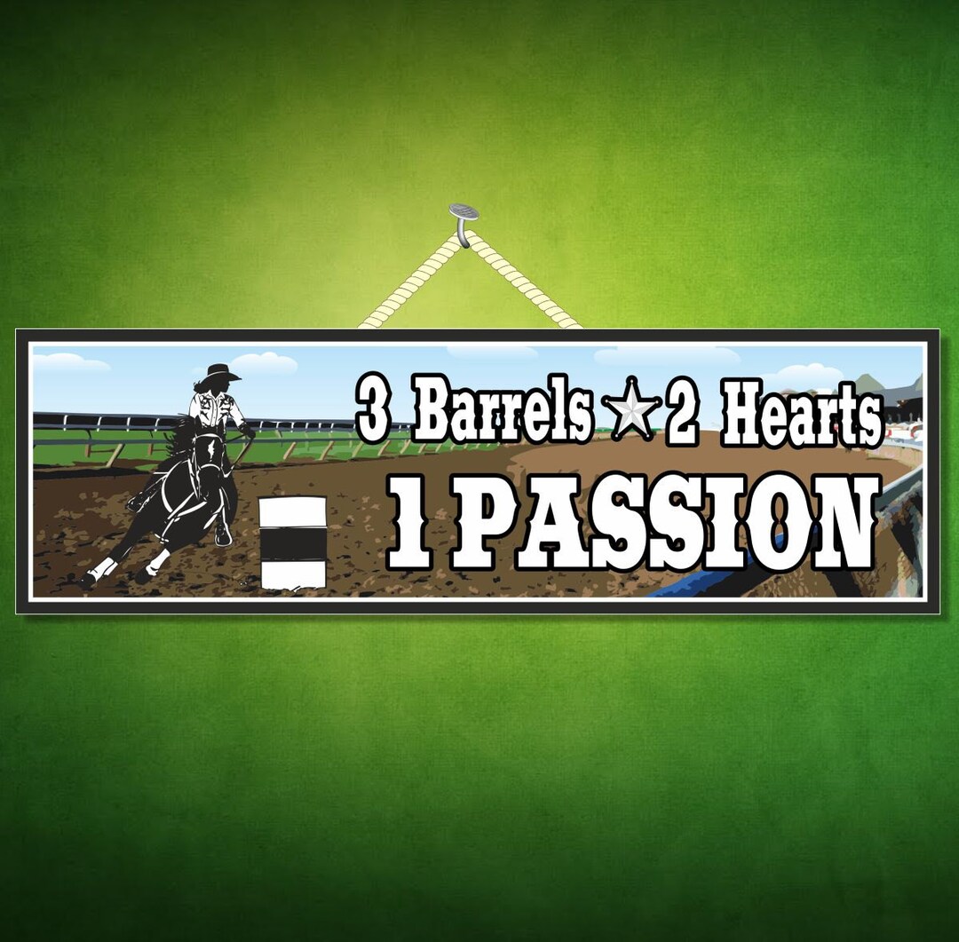 Barrel Racing Novelty Sign, Horse Riding, Horse Racing, Horse Sign ...