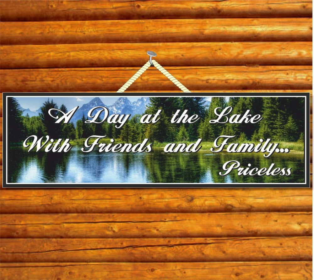 A Day at the Lake With Family and Friends Novelty Sign Rustic | Etsy