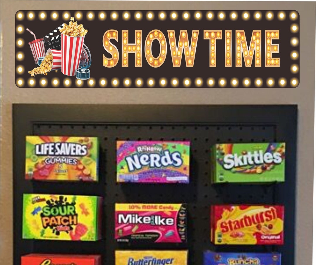 Showtime Aluminum Sign With Popcorn, Drink, Clapboard & Film Graphic ...