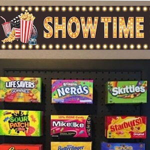 Showtime Aluminum Sign With Popcorn, Drink, Clapboard & Film Graphic ...