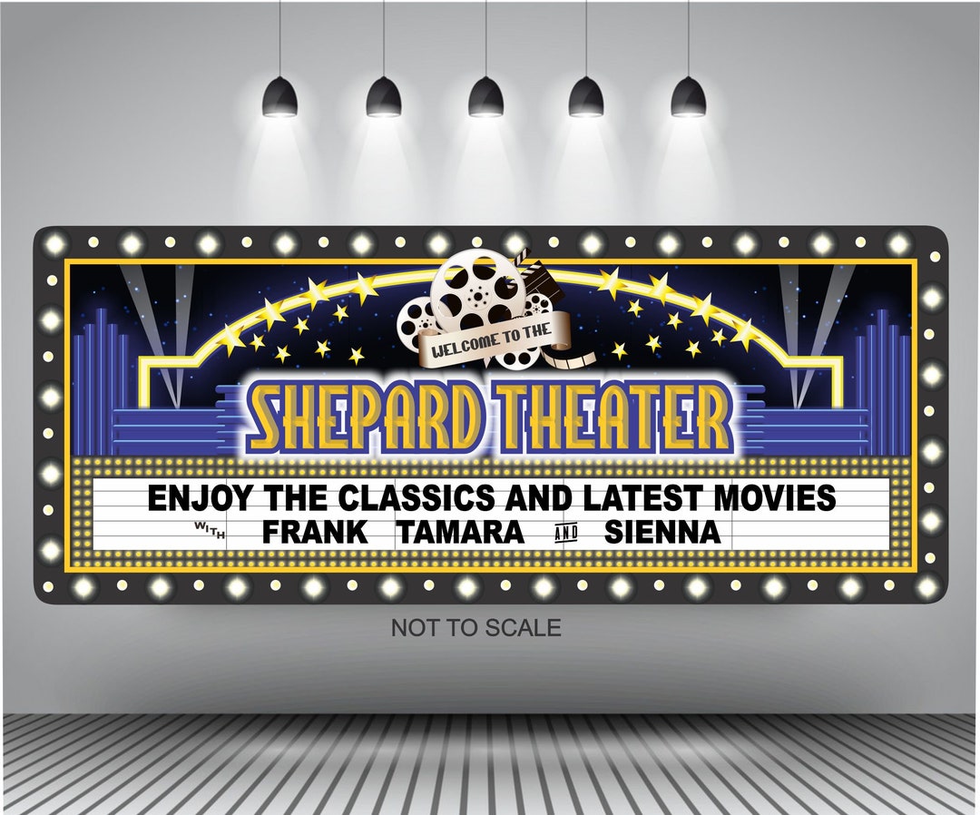 Custom Home Theater Sign | Movie Theater Decor | Personalized Movie ...