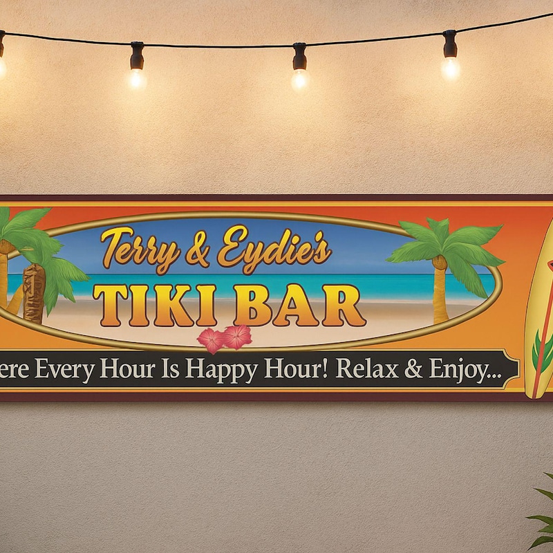 Tiki Bar Sign - Etsy