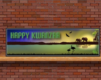 Kujichagulia Kwanzaa Sign. Printable Black & Gold Sign - Etsy