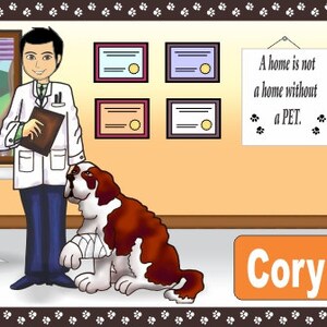 Veterinarian Personalized Sign With Dogs, Cats, Rabbit & Bird, Custom ...