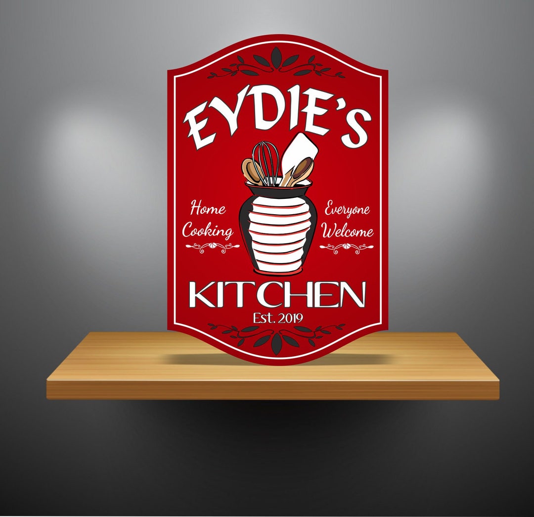 Personalized Kitchen Signs Wall Décor, Decoration for Home Kitchen or ...