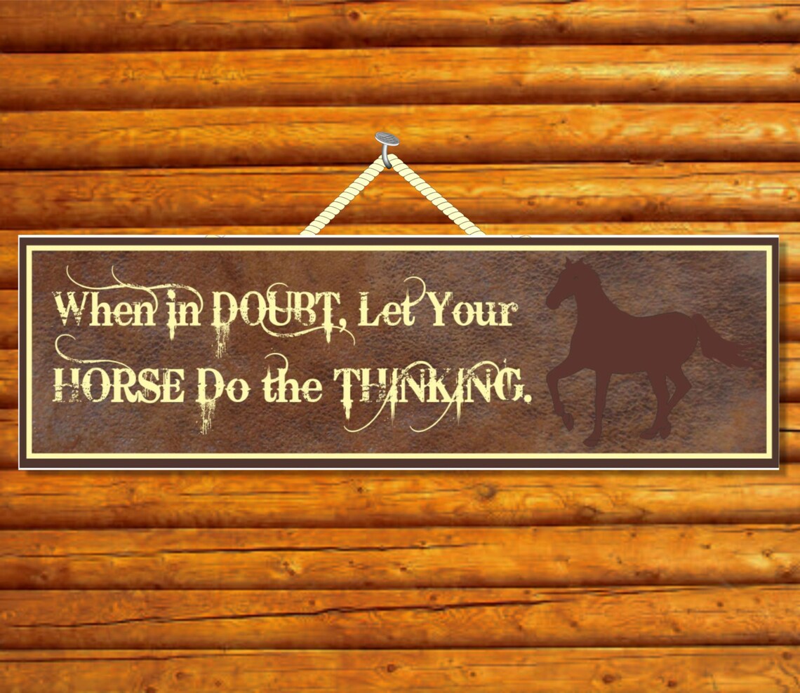 Rustic Horse Funny Novelty Sign With Brown Horse Silhouette - Etsy