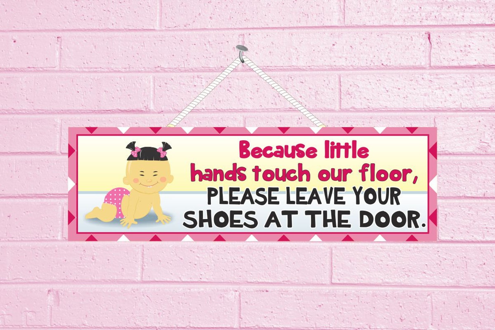 Cute Baby Sign Because Little Hands Touch Our Floor Please - Etsy