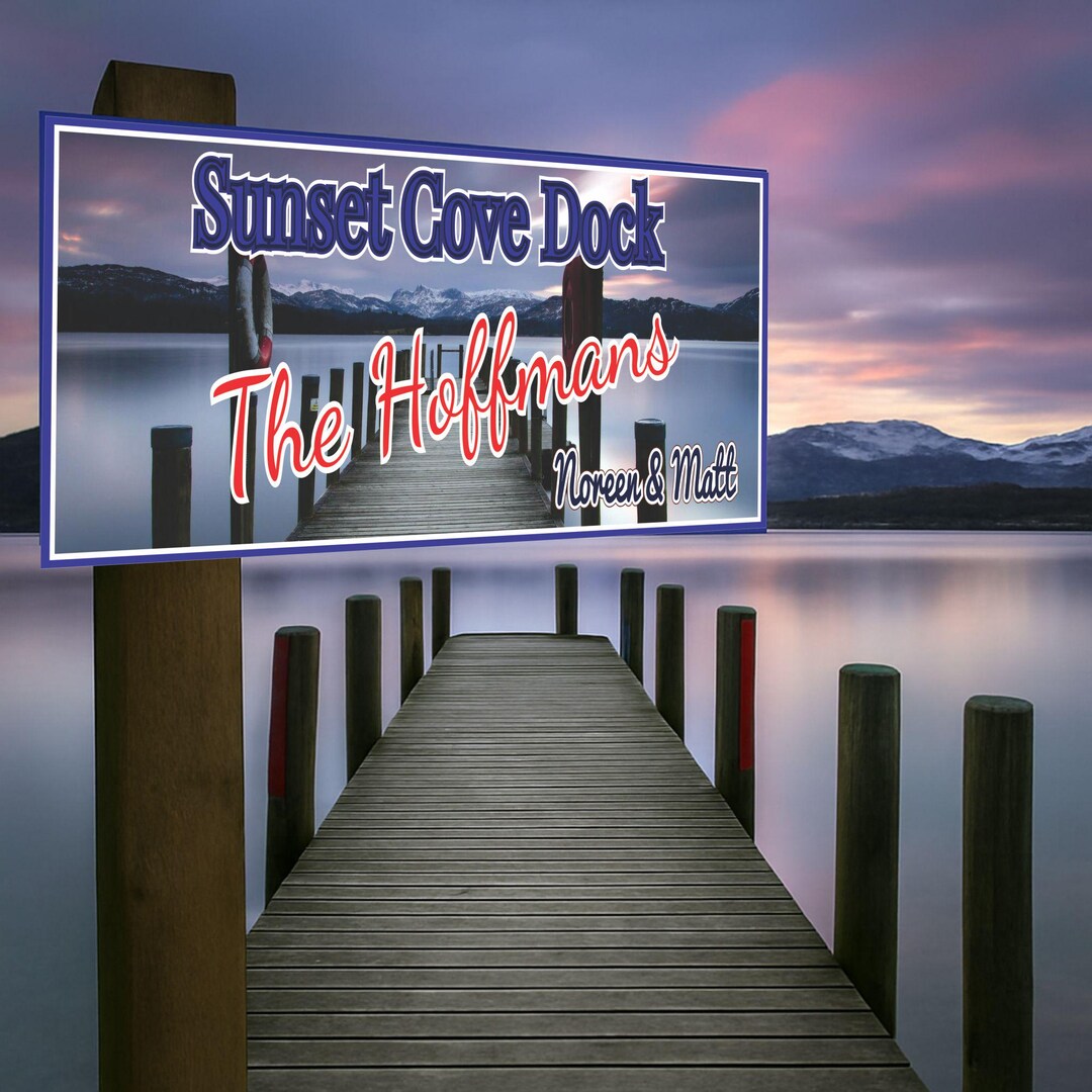 Personalized Lake House Dock Sign – Sunset Cove Nautical Decor - Etsy