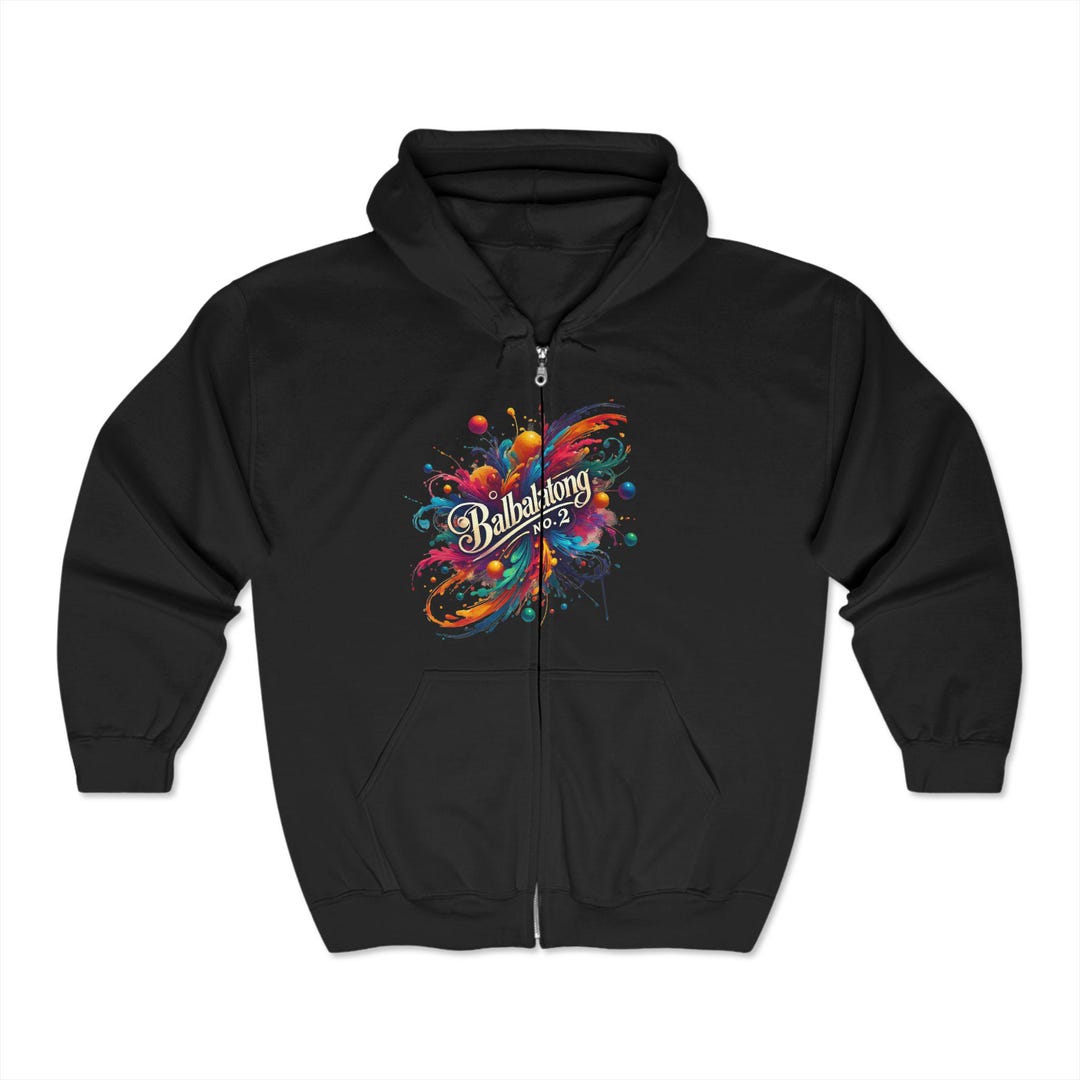 Colorful Abstract Art Hoodie, Unisex Full Zip Sweatshirt, Perfect for ...
