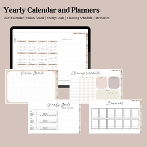 Essential 2025 Digital Planner, Daily Weekly Monthly, Neutral Theme ...