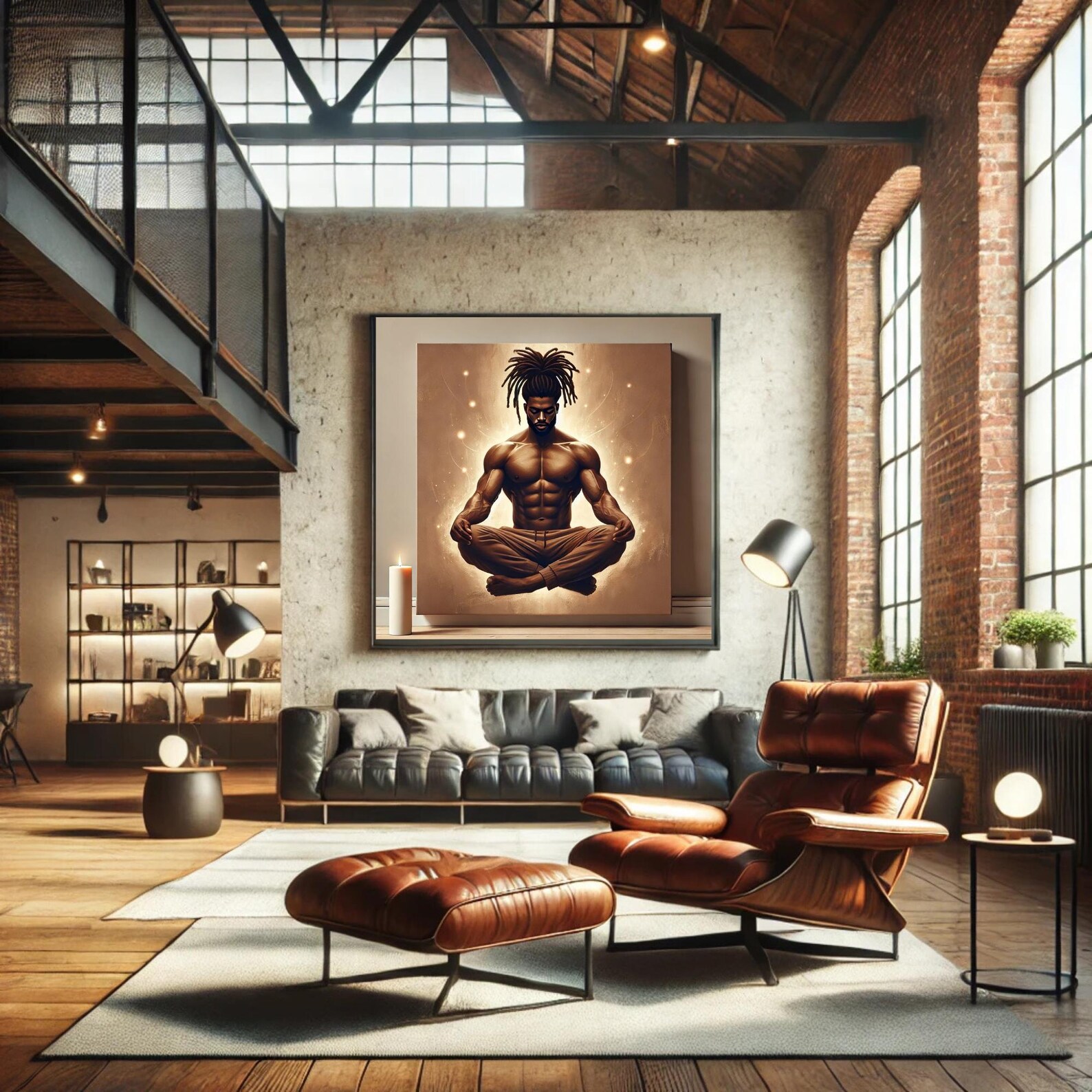 Spiritual Black Man Art - Meditation Digital Print - African American ...
