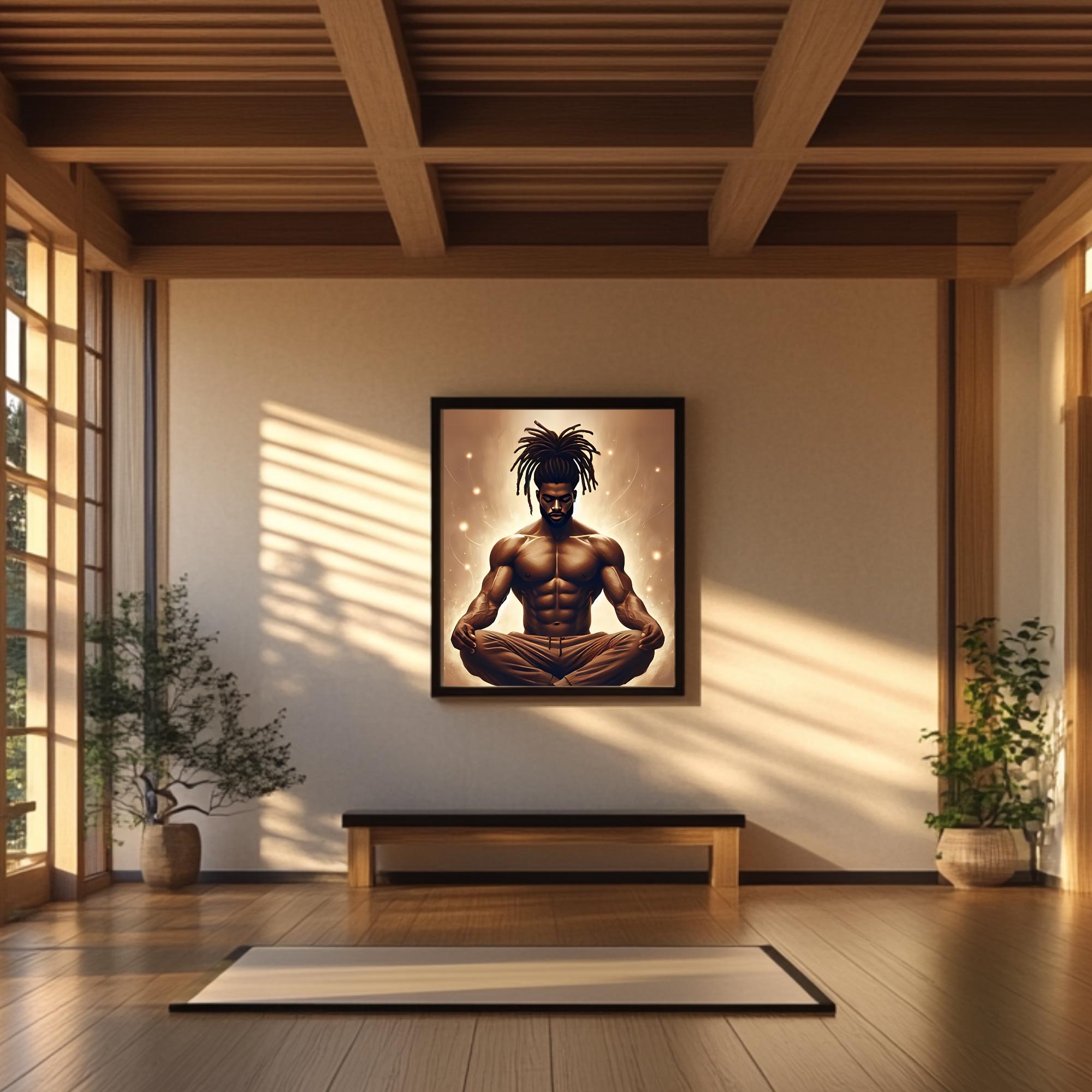 Spiritual Black Man Art - Meditation Digital Print - African American ...