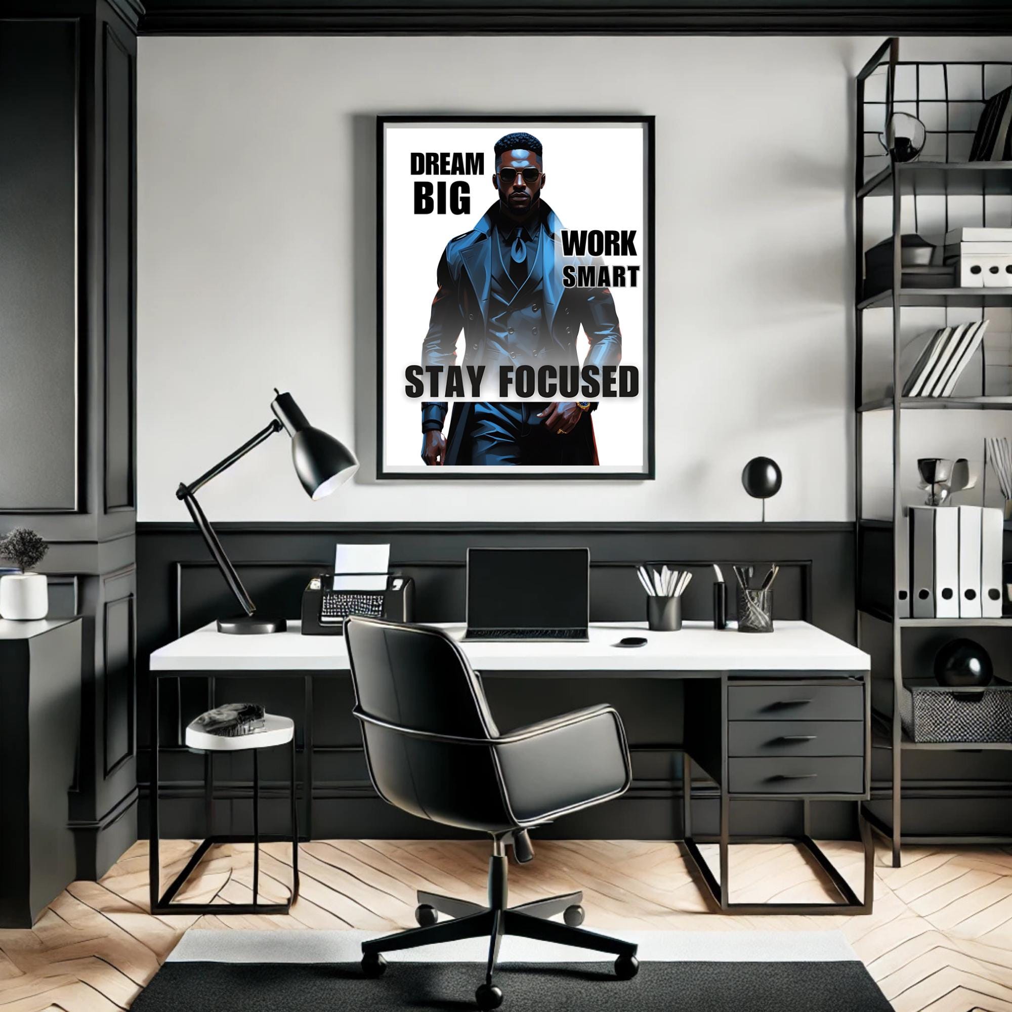 Dream Big Work Smart Print | Black Excellence Digital Art | Hustle ...