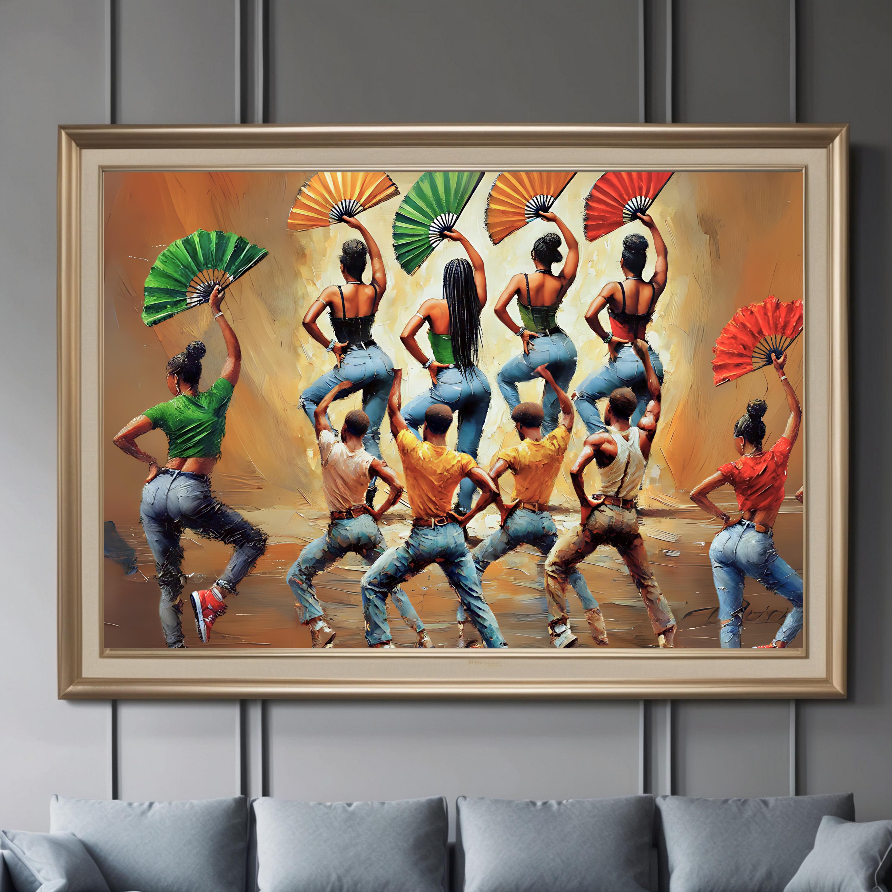 Vibrant Afrocentric Dance Print | Black Excellence Wall Art | Digital ...