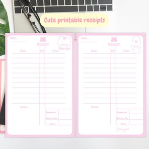 Cute Kawaii Receipt for Small Business 3x4 Inch Digital Download Cute ...