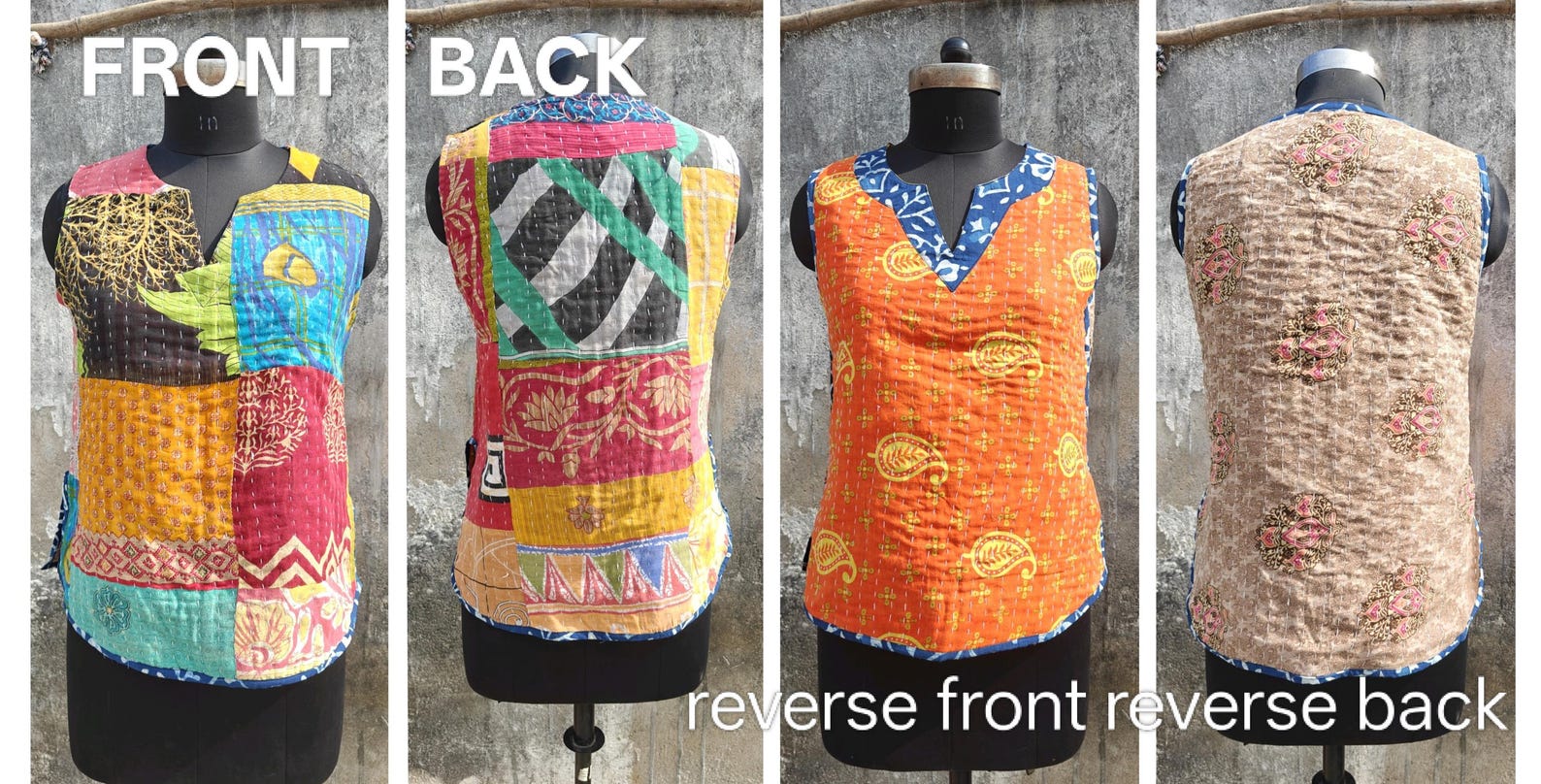 Handmade Embroiderd Kantha Crop Top, Upcycled Saree Fabric, Boho Hippie ...