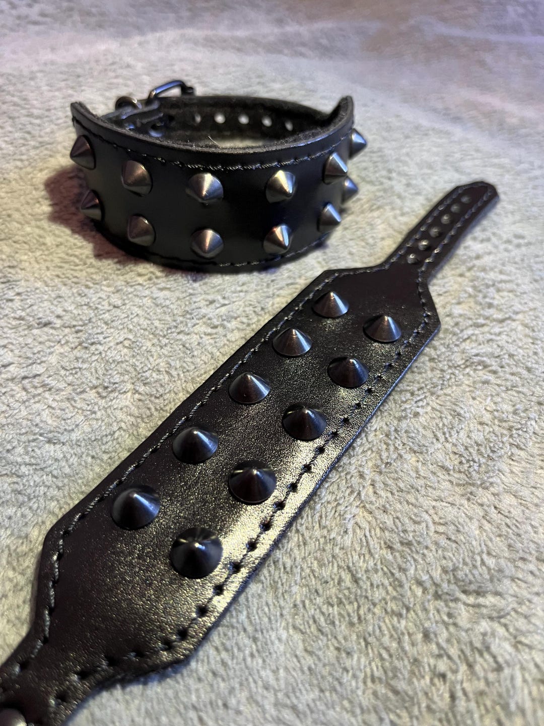 Black Punk Alternative Bracelet – Handcrafted From Genuine Leather With ...