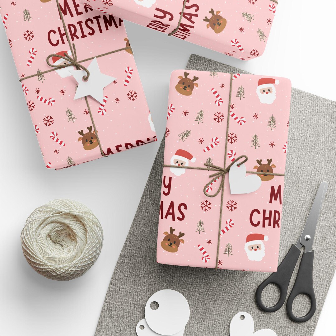 Merry Christmas Wrapping Paper Christmas Theme - Etsy
