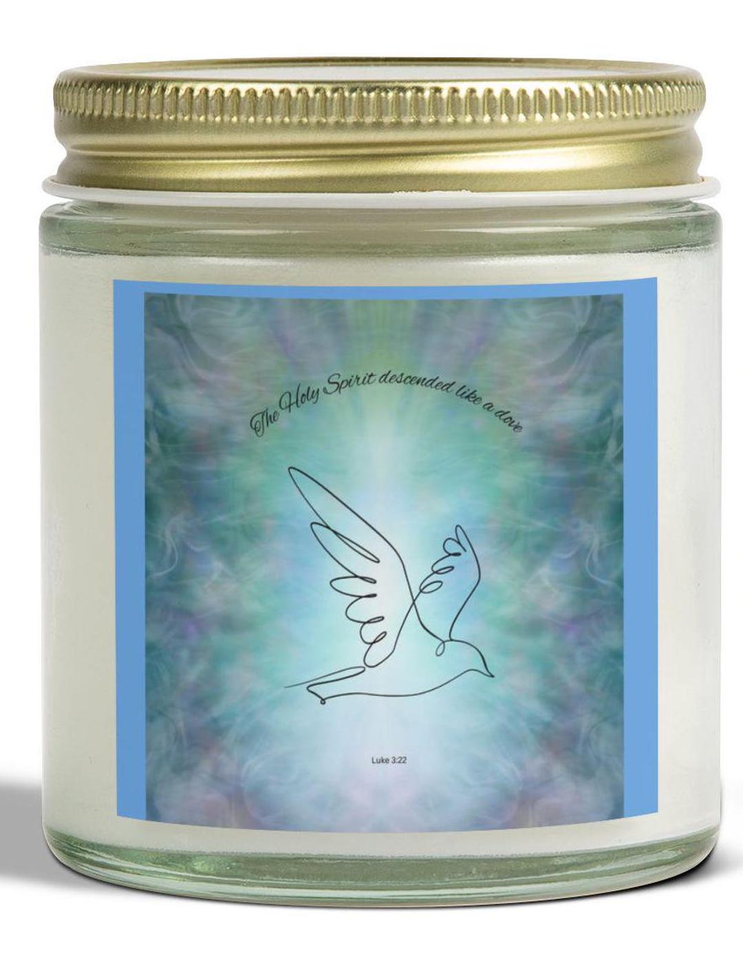 Candle Catholic the Holy Spirit Descended Like A Dove Candle, Faith ...