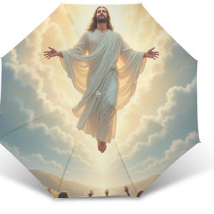 Rapture, Jesus Returns, Foldable Umbrella. Rain Umbrella, Christian ...