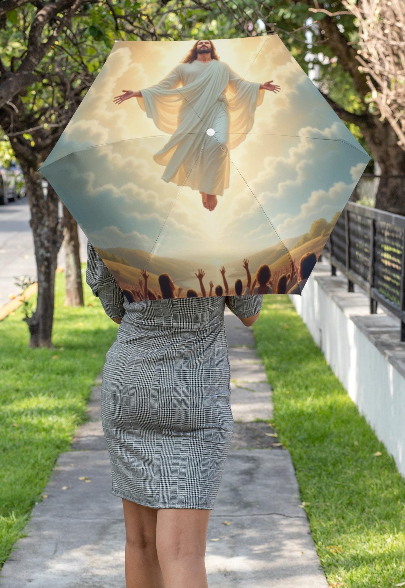 Rapture, Jesus Returns, Foldable Umbrella. Rain Umbrella, Christian ...