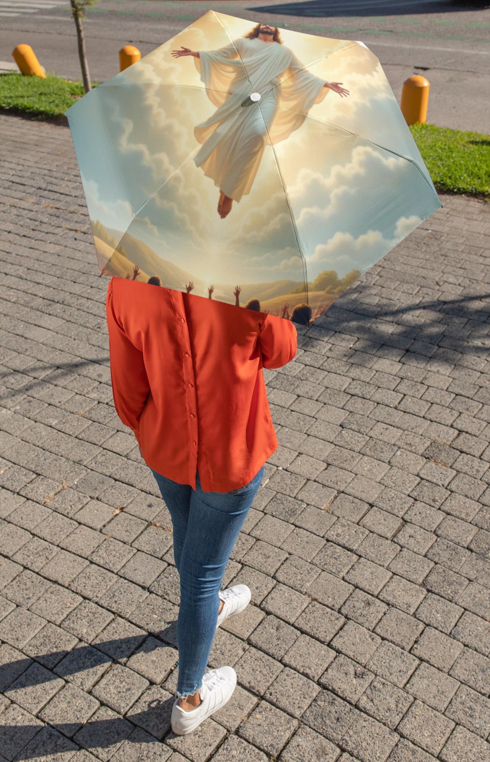Rapture, Jesus Returns, Foldable Umbrella. Rain Umbrella, Christian ...